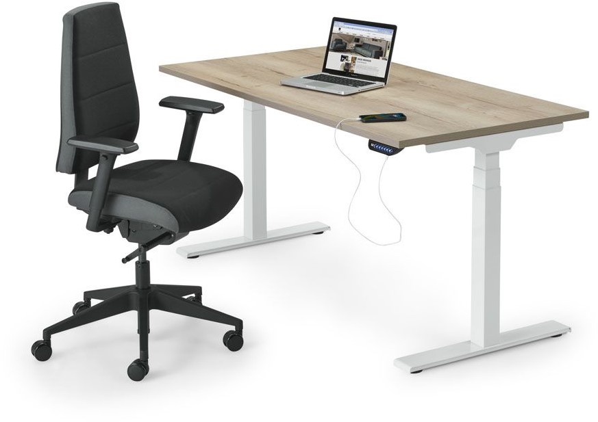 Zit sta bureau S-line Swan 160x80 frame in drie kleuren, blad in 24 ...